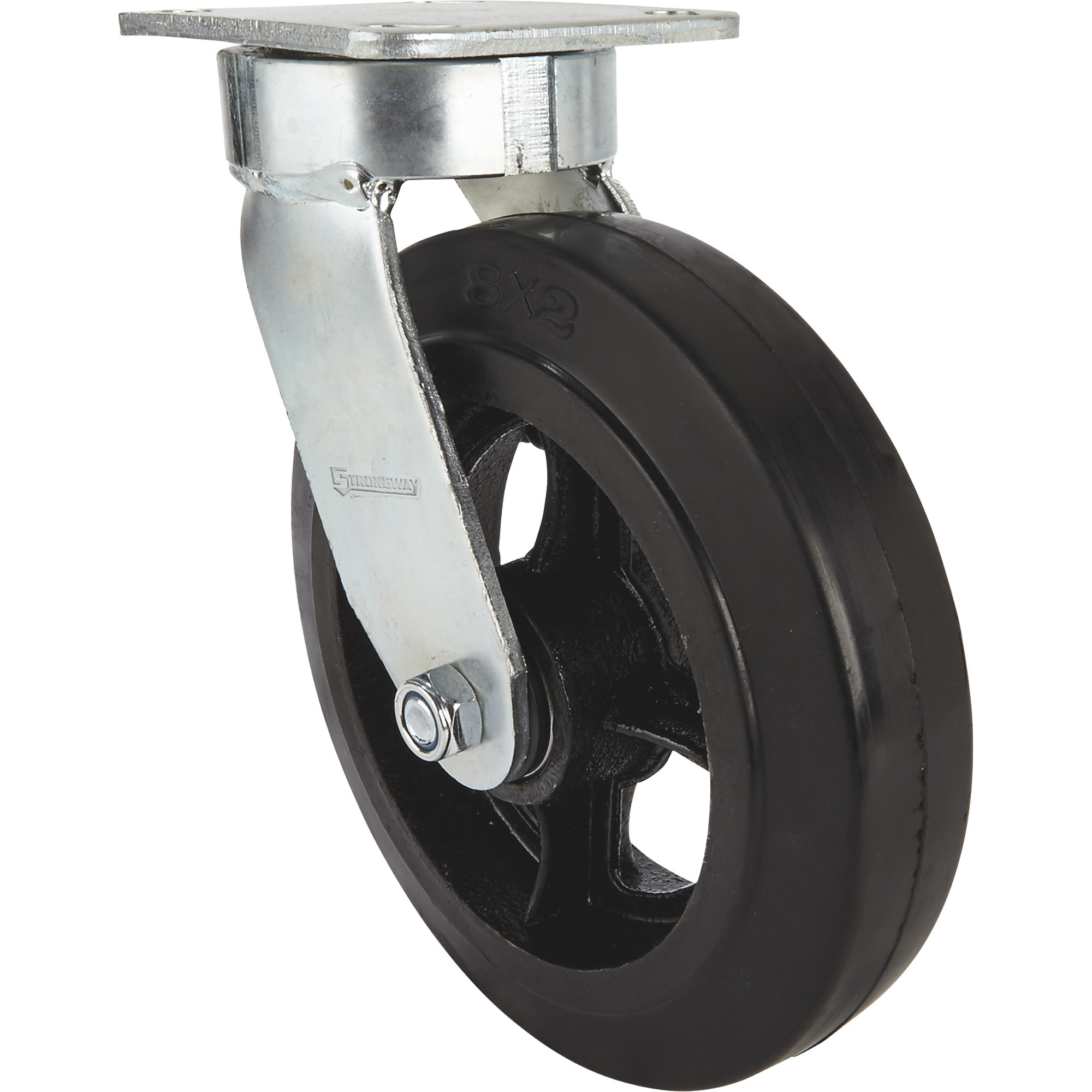 Strongway 8in. Kingpinless Rubber/Steel Core Swivel Caster, 900-Lb. Capacity | Northern Tool